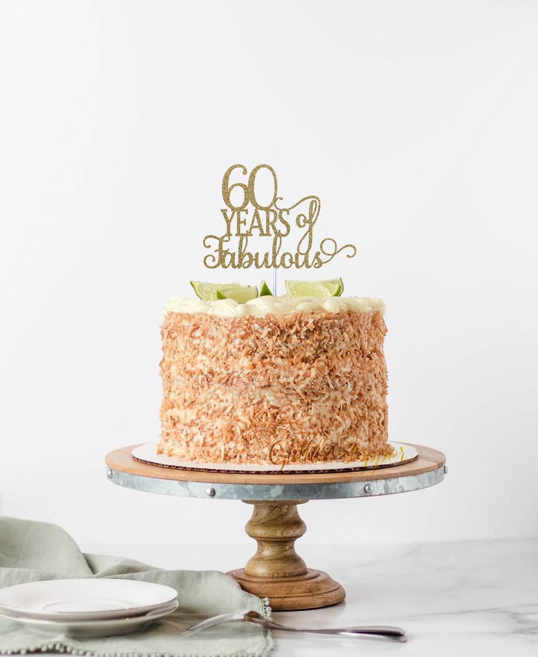 60 Years of Fabulous Cake Topper, 60th Birthday Cake Topper, Happy ...