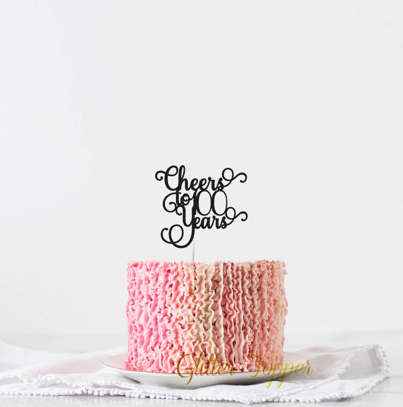 Saludos a 100 años Cake Topper 100 años Loved Birthday 100 - Etsy México