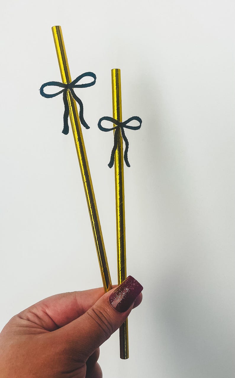 Black Bow Straws, Coquette Theme Decor, Bow Theme Birthday, Pink Bow ...