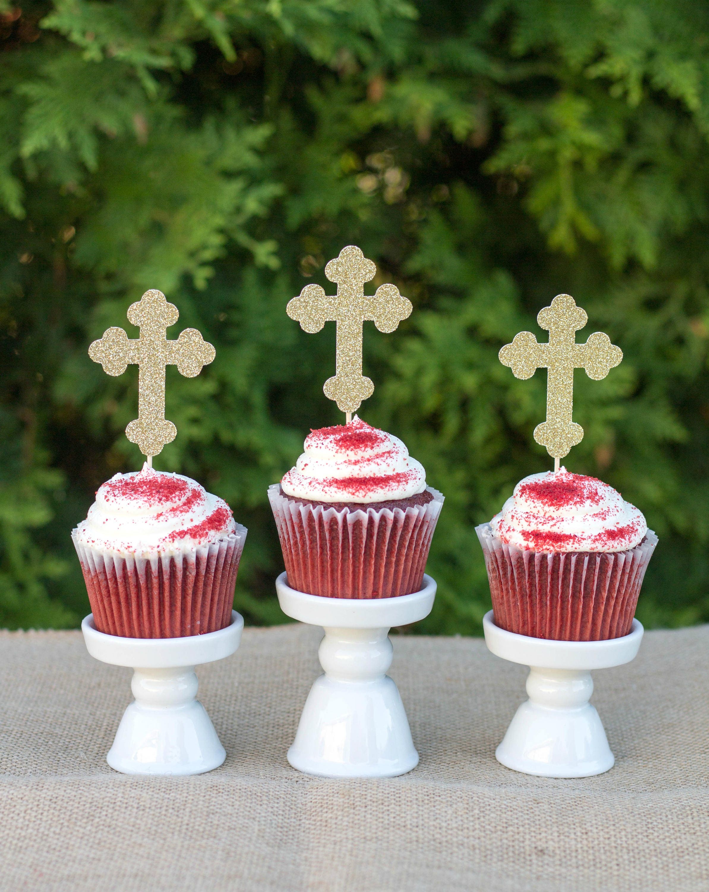 cross cupcake topper baptism cupcake topperChristening | Etsy