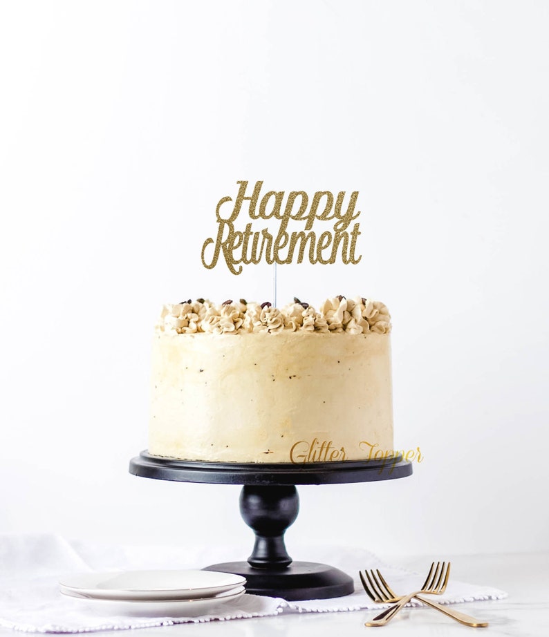 Happy Retirement Cake Topper Retirement Cake Topper Happy | Etsy
