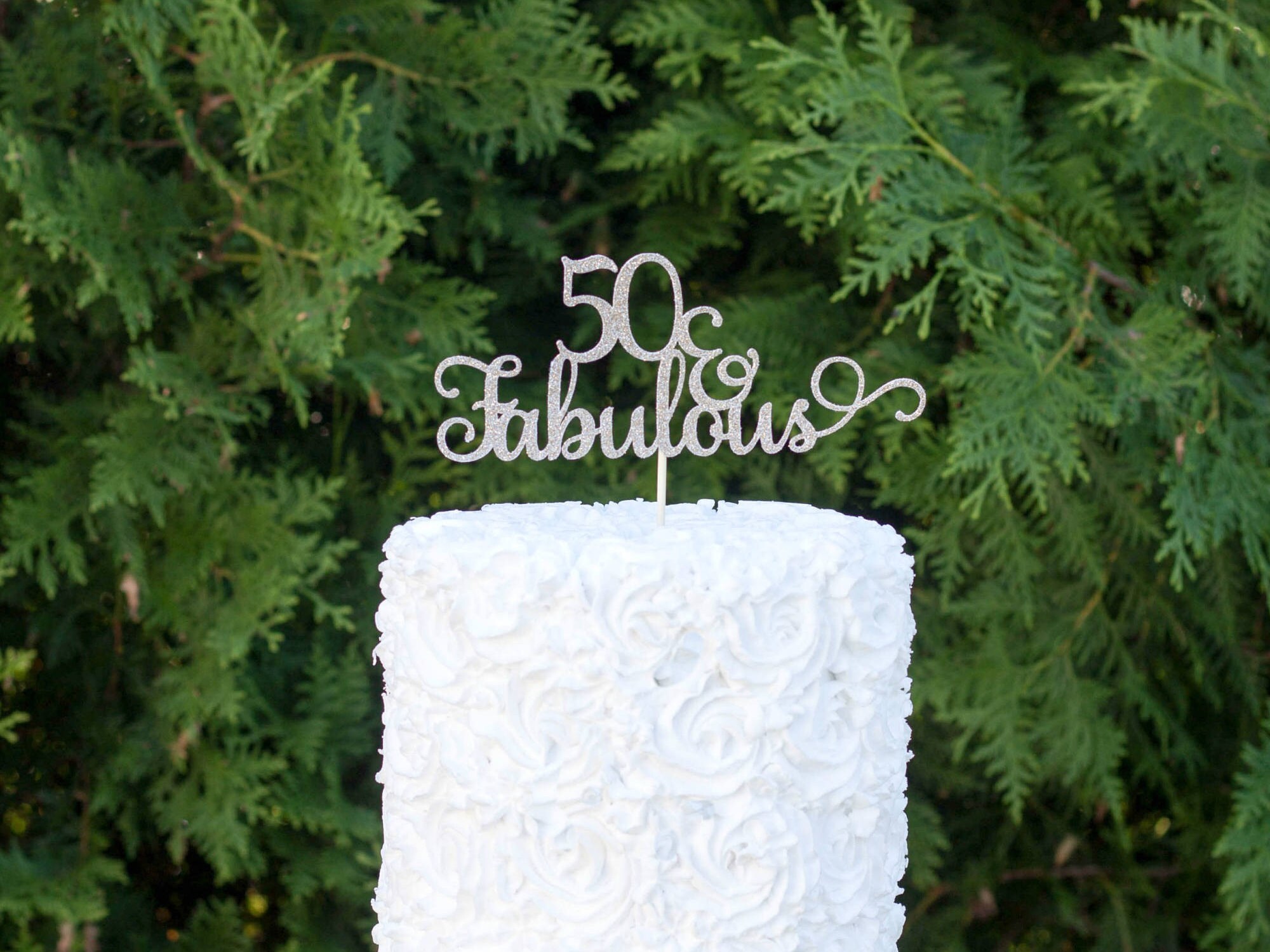 Fifty cake topper 50th birthday cake topper 50th birthday | Etsy