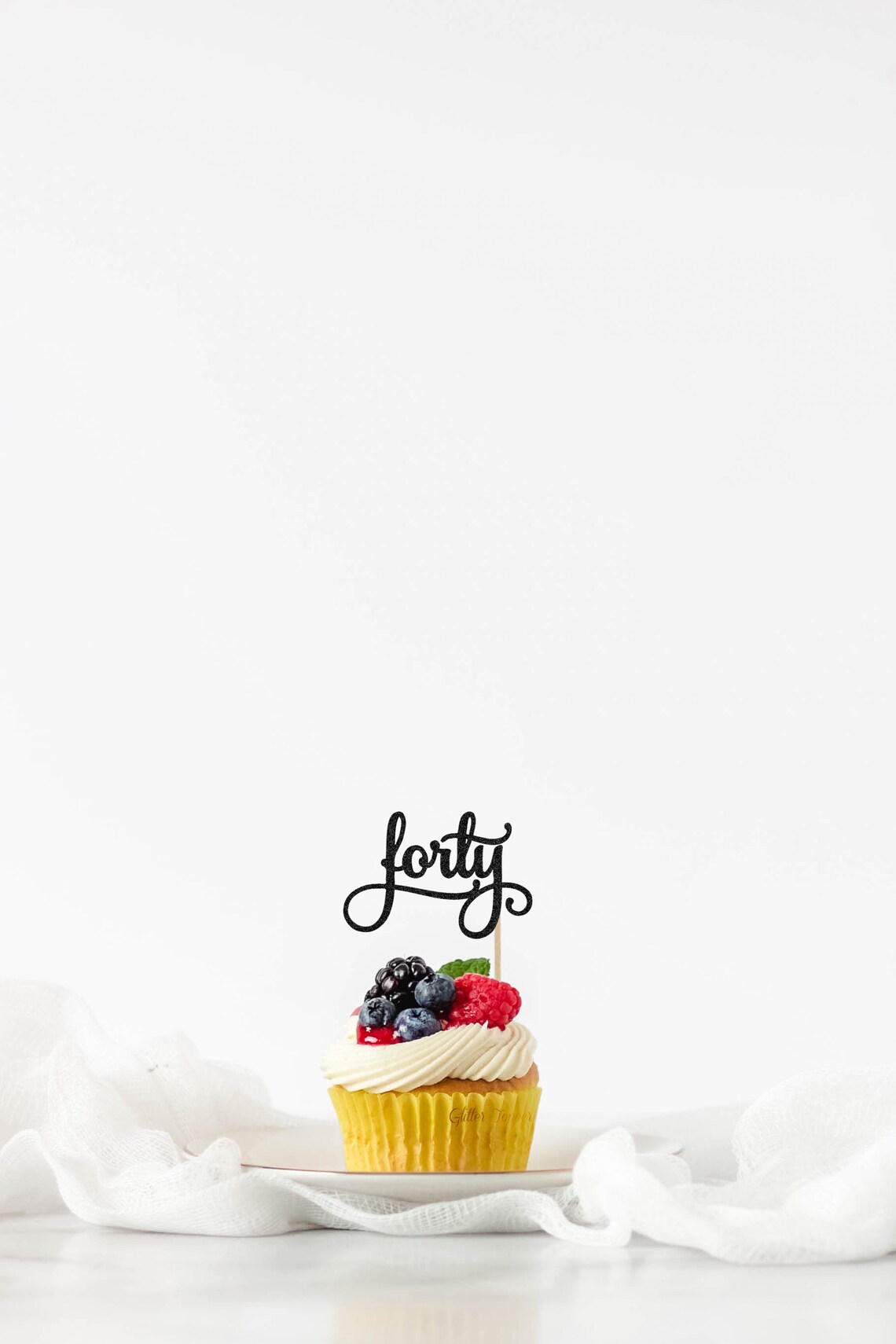40th Birthday Cupcake Topper, Dirty Forty Cupcake Topper, 40th ...