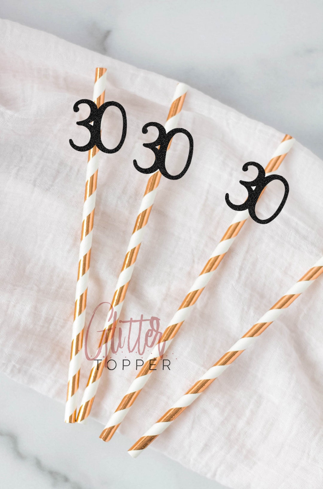 30th Birthday Straws, 30th Birthday Decor, Happy 30th Birthday, 30 ...