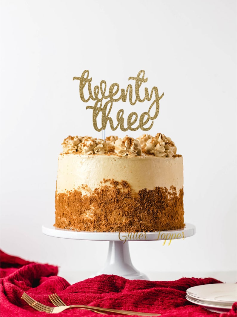 Twenty Three Cake Topper 23rd Birthday Decor Custom Birthday - Etsy
