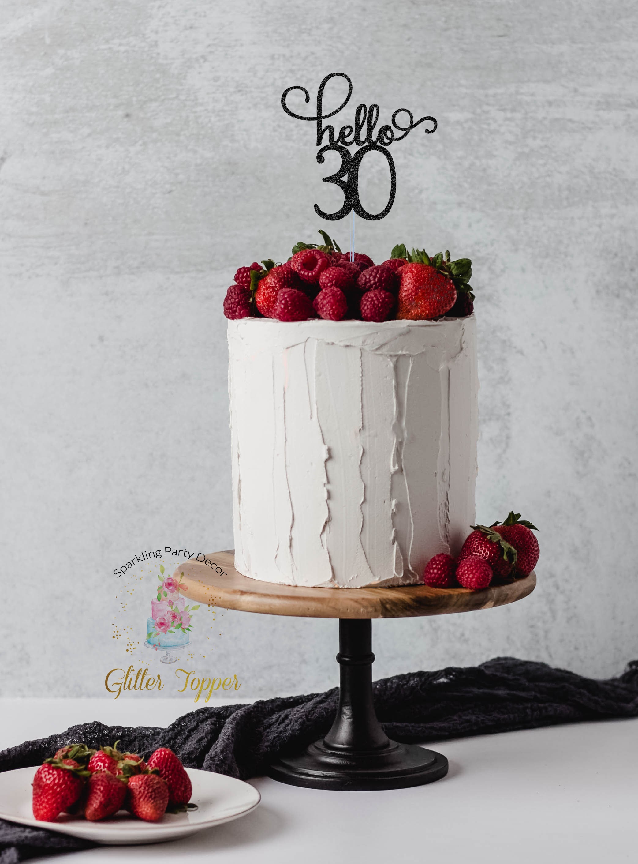 30th Birthday Cake Topper, Dirty Thirty Cake Topper, Hello 30, Cake ...