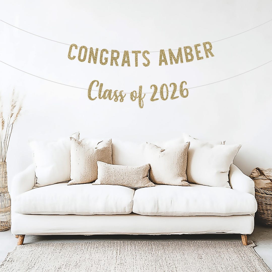 Graduation Banner, Class of 2026, Personalize Name, High School ...