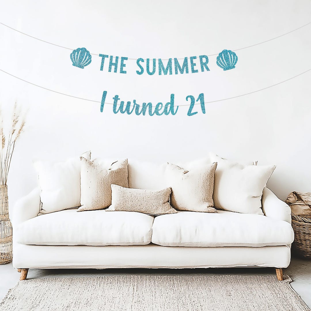 The Summer I Turned 21 Banner, 21st Birthday Banner, Birthday ...