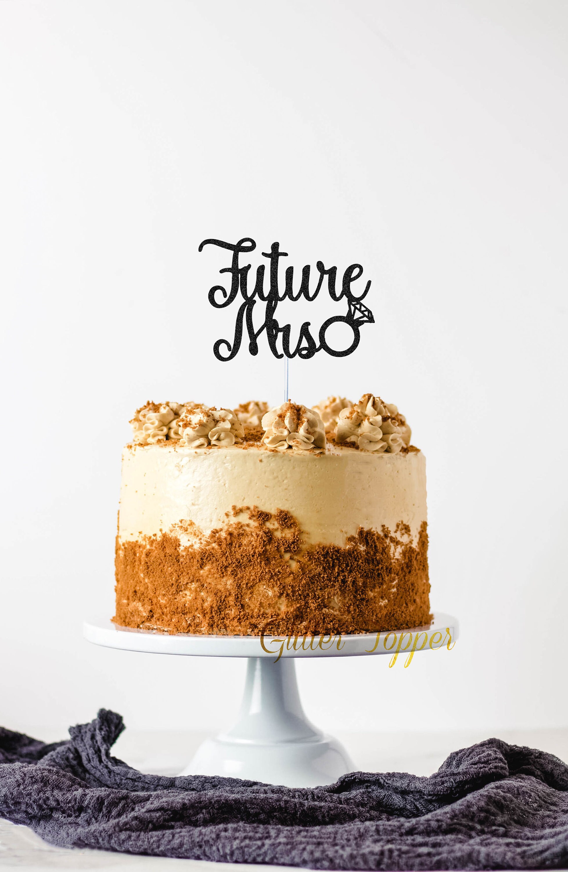 Future Mrs Cake Topper, Bridal Shower Cake Topper, Engagement Party ...