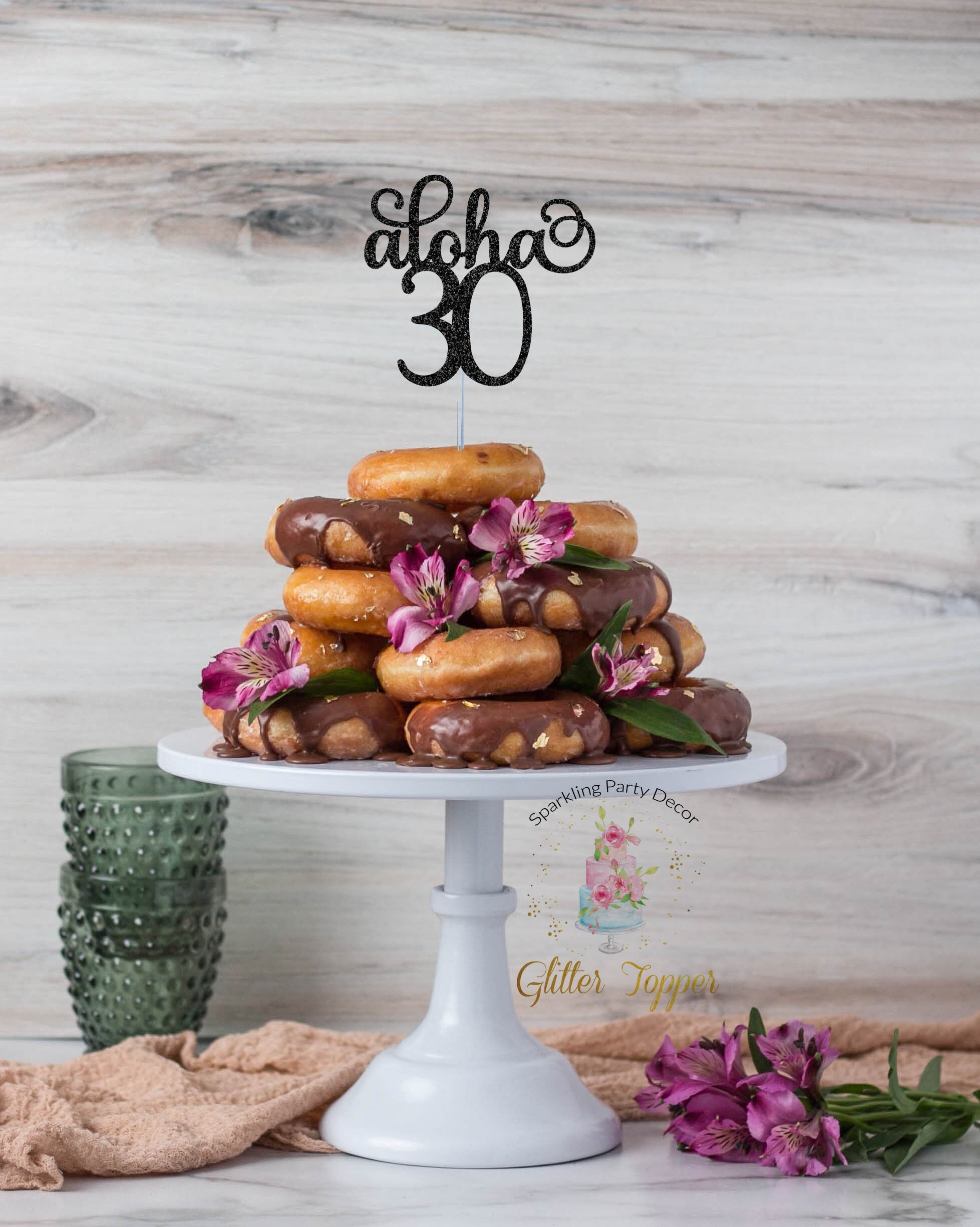 Aloha 30 Cake Topper Happy 30th Cake Topper Aloha Cake - Etsy