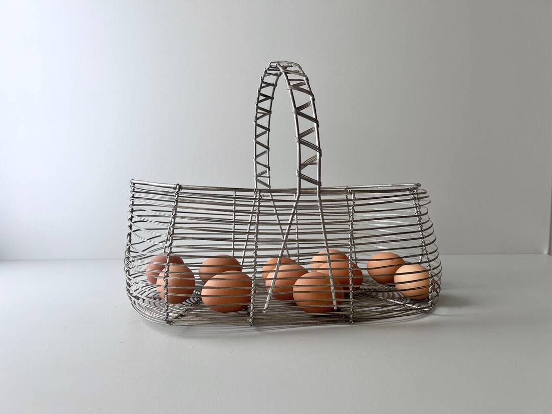 Antique French Wire Oyster / Egg Basket: Unique Vintage Modern ...