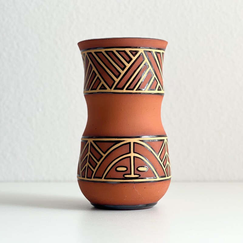 African Tribal Vase - Etsy
