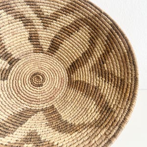 Handwoven Native American Coiled Rope Basket . Adobe Home Southwestern ...