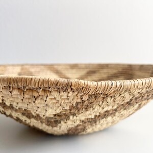 Handwoven Native American Coiled Rope Basket . Adobe Home Southwestern ...