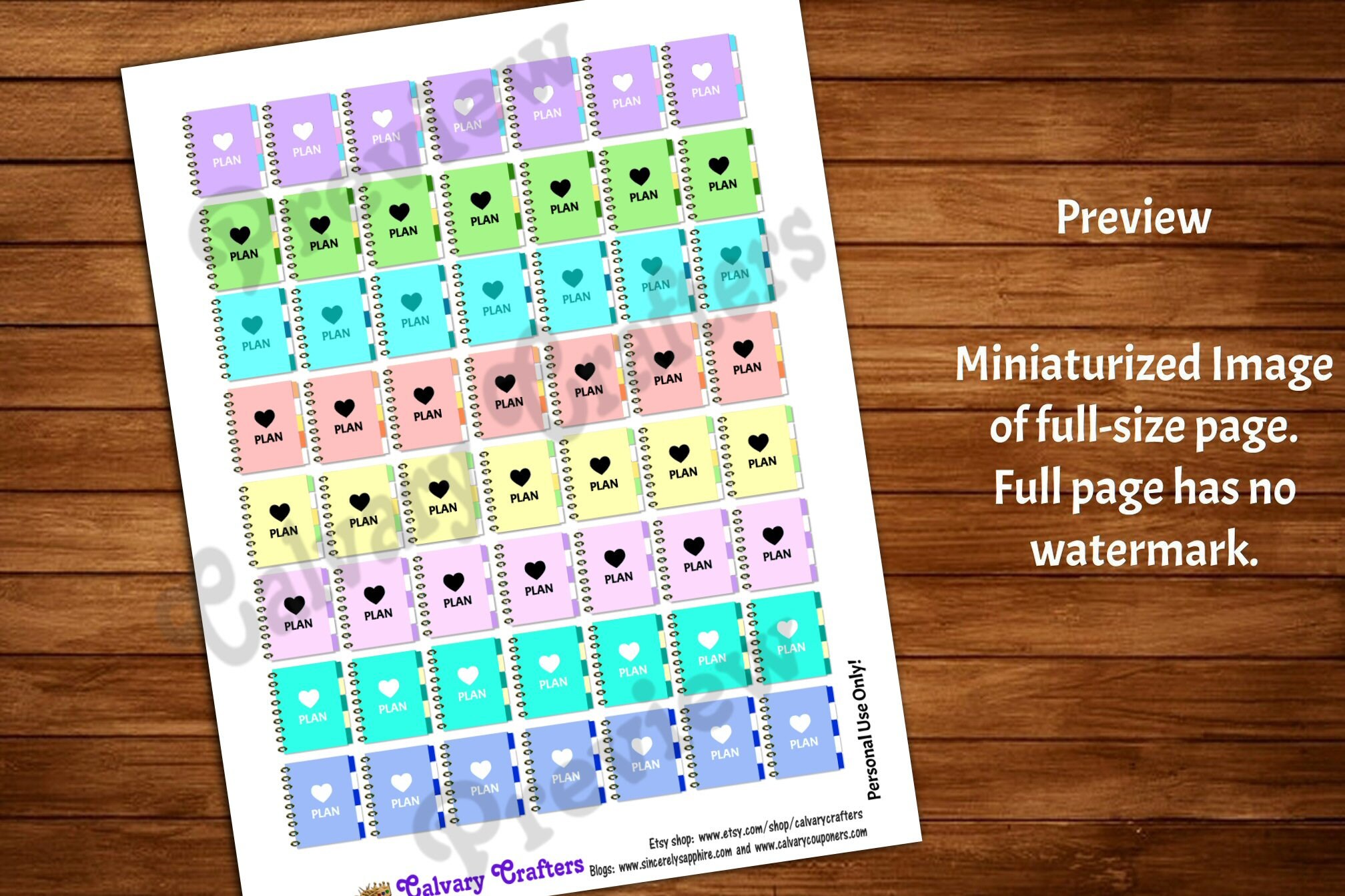 PLANNER PRINTABLE Planner Stickers Pastels, Cut Files, Functional ...