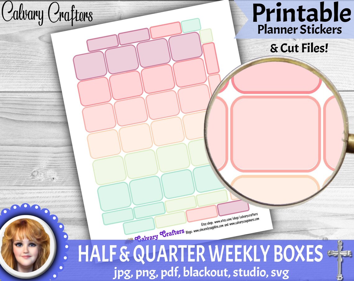 Autumn Half Box Quarter Box Classic Weekly Vertical - Etsy