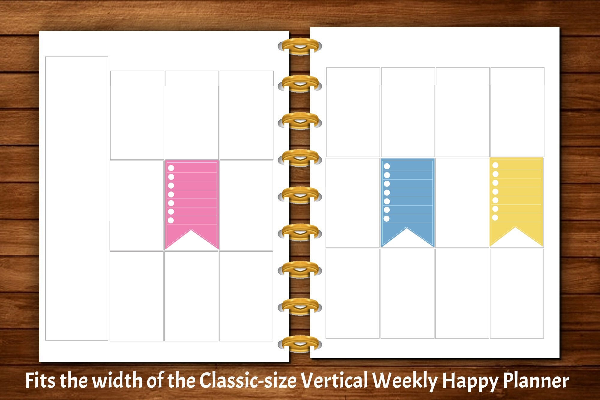 Flag CHECKLIST Full Box PRINTABLE Planner Stickers CUT - Etsy