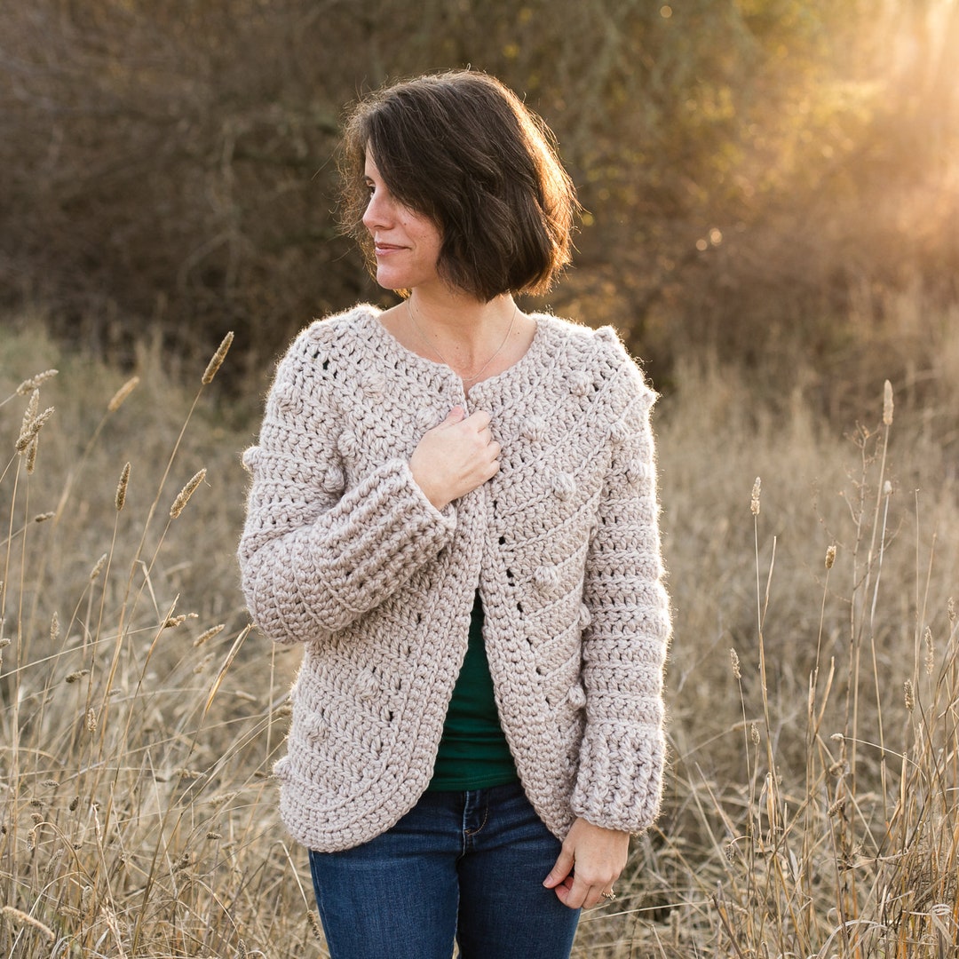 Women's Crochet Sweater Pattern, Super Bulky Yarn, the Hartley, Sizes ...