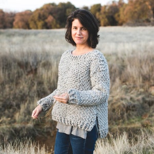 Crochet Sweater Pattern, Super Bulky Yarn, Quick, Easy, Cozy Day ...