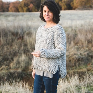 Crochet Sweater Pattern, Super Bulky Yarn, Quick, Easy, Cozy Day ...