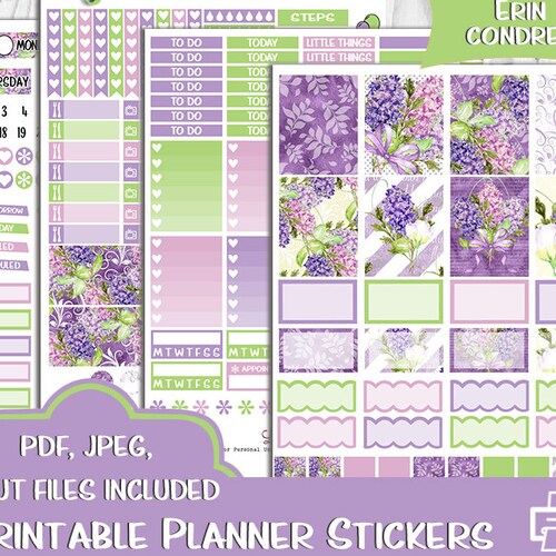 GIRL IN PARIS Printable Planner Stickers Mambi Watercolor | Etsy