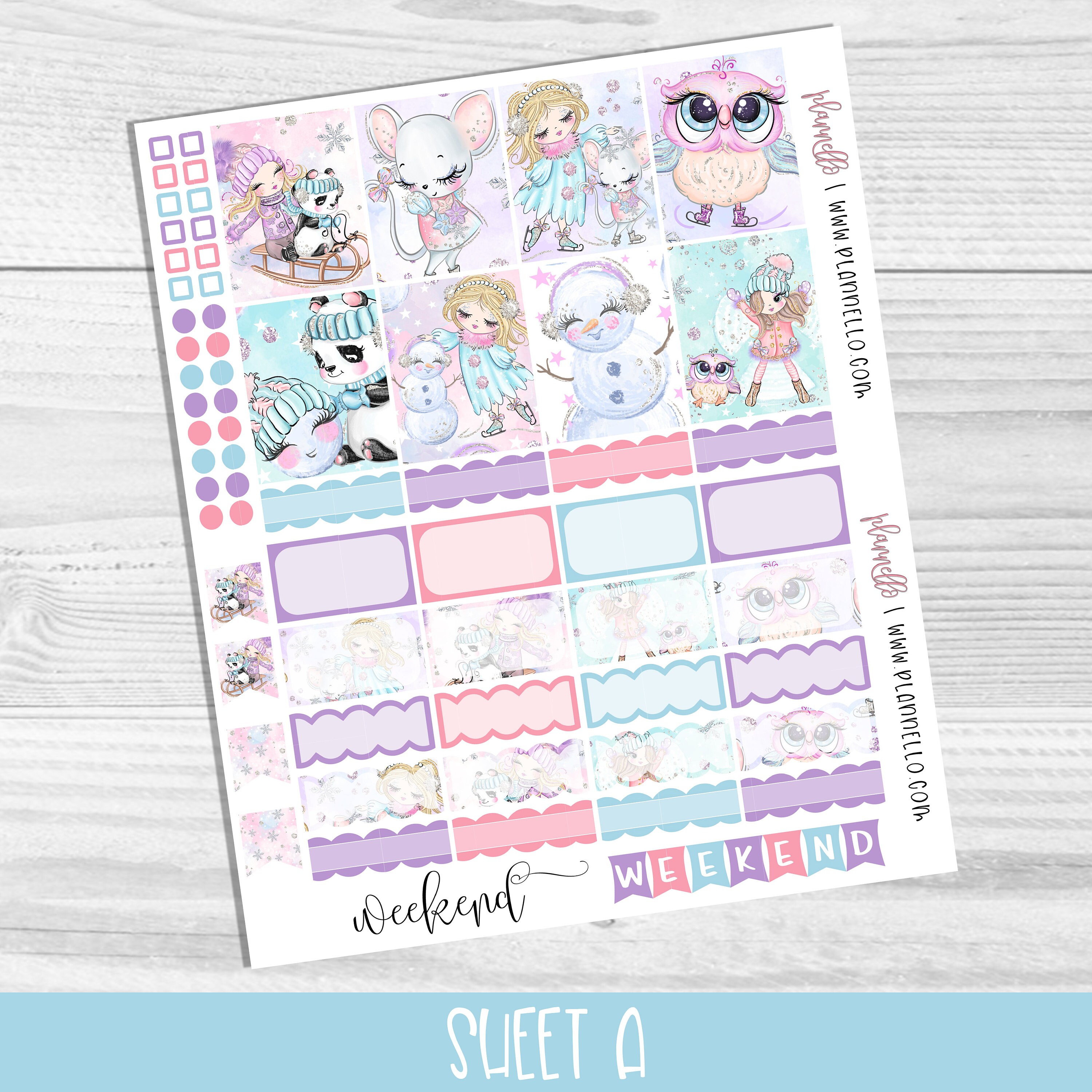 Winter Fun Erin Condren Printable Planner Stickers Winter | Etsy