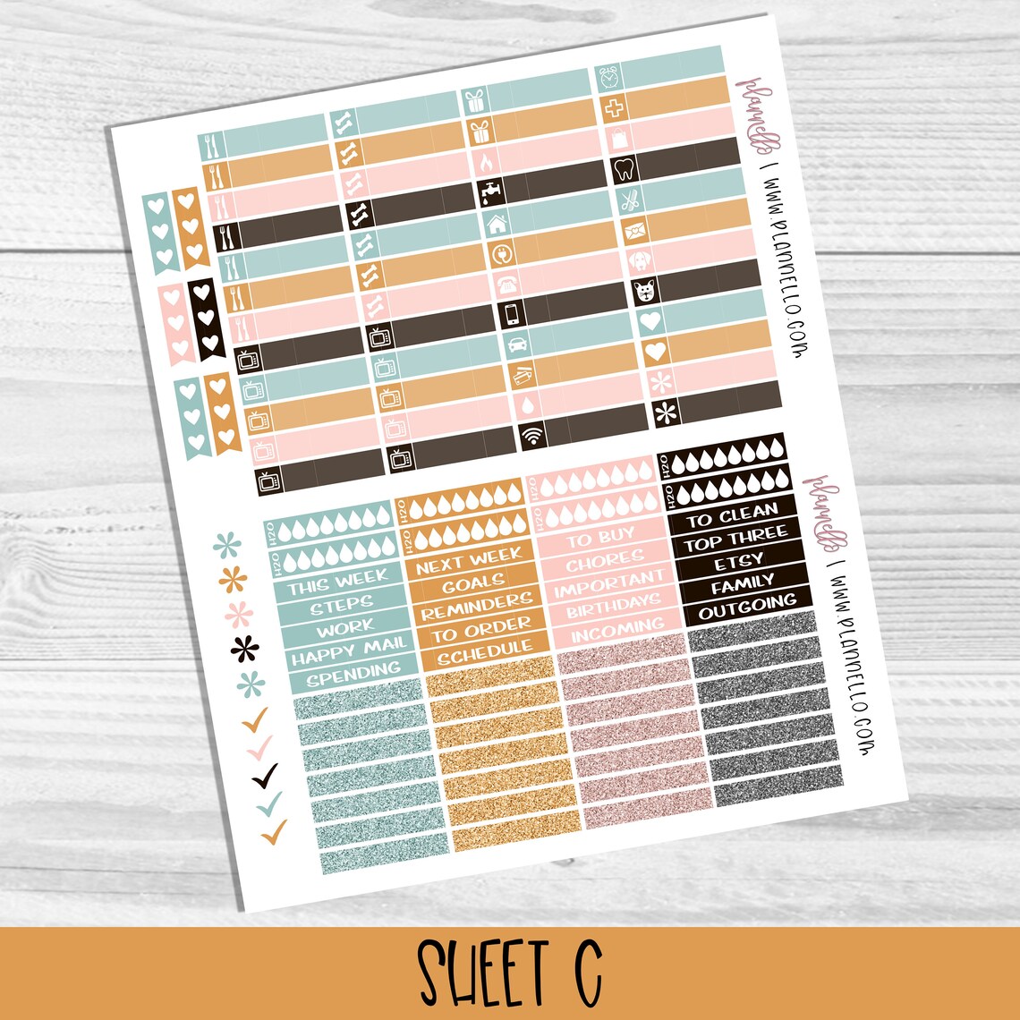 Llama Printable Planner Stickers, Erin Condren Vertical Weekly Kit ...