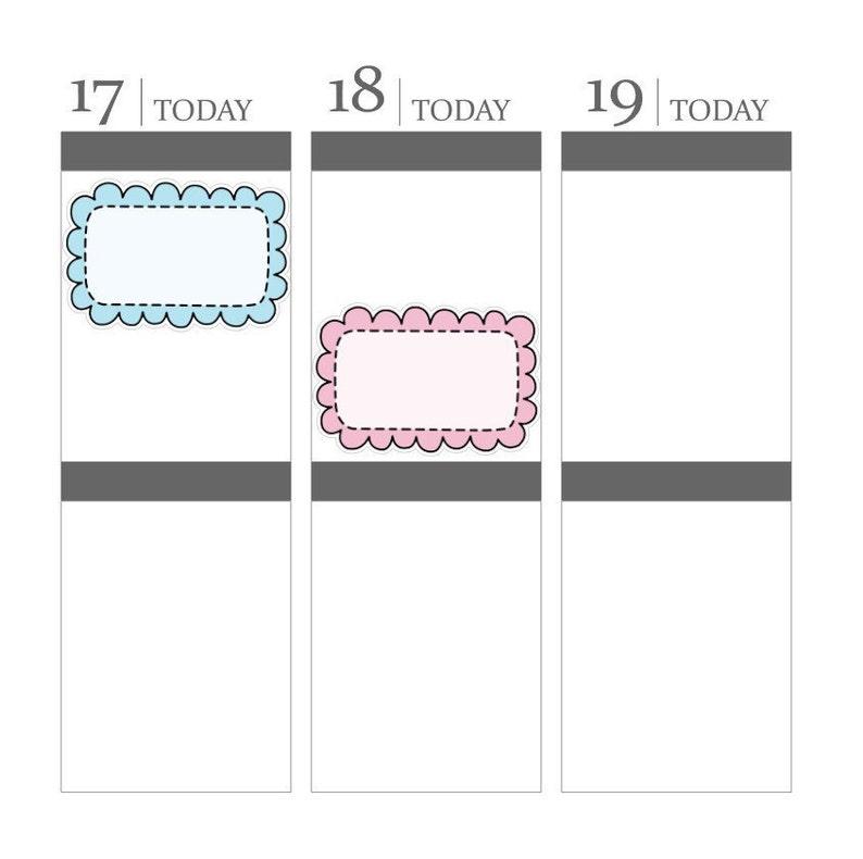 Half Box Doodle Half Box Printable Planner Stickers Pastel | Etsy