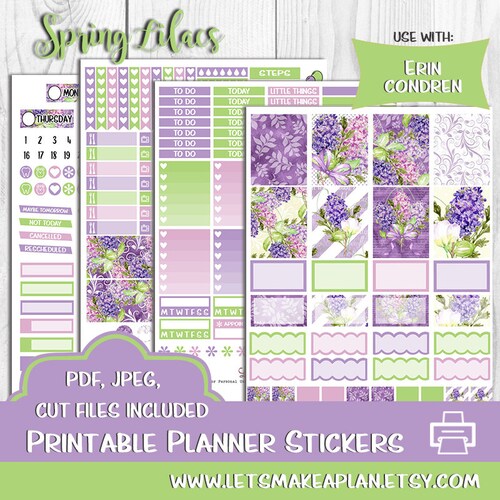 SPRING PRINTABLE PLANNER Stickers Spring Girl Planner Kit - Etsy