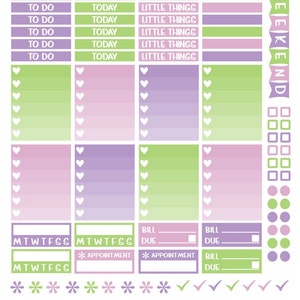 Spring Lilacs, Erin Condren Printable Planner Stickers, Spring Weekly ...