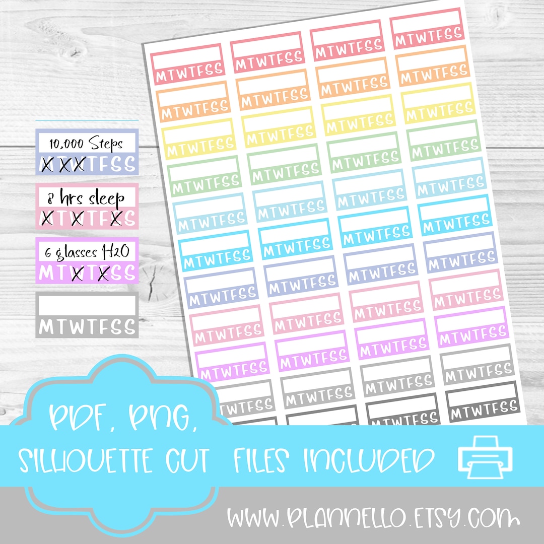 Habit Tracker Pdf, Printable Planner Stickers, Erin Condren Planner ...