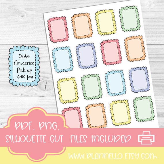Full Box Printable Planner Stickers Doodle Stickers | Etsy