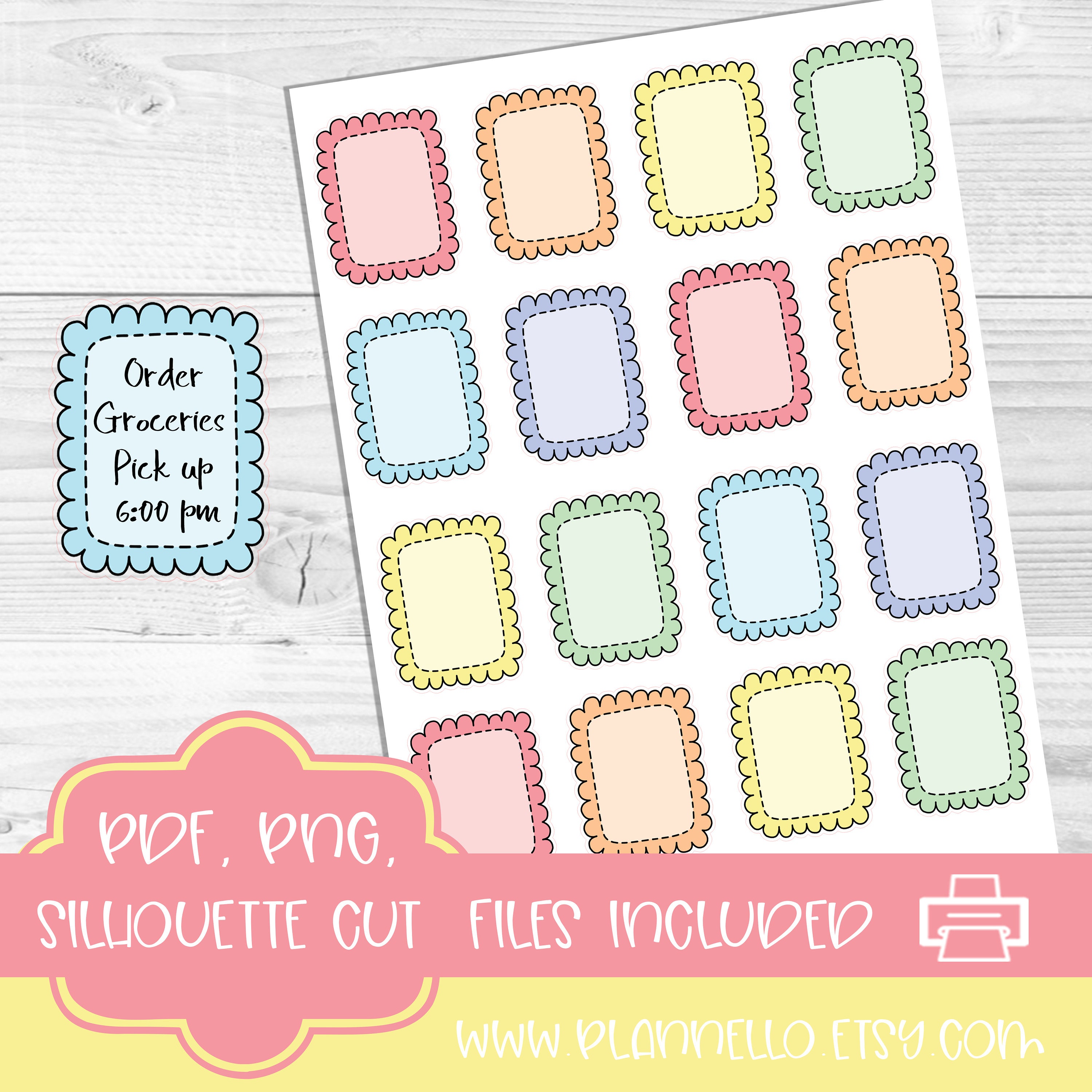 Full Box Printable Planner Stickers Doodle Stickers - Etsy