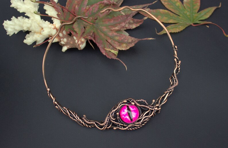 Pink Dragon Eye Necklace Dragon Eye Choker Dragon Eye | Etsy