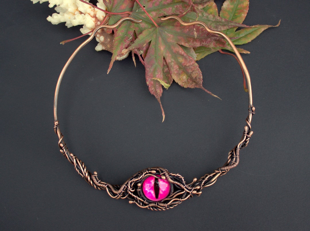 Pink Dragon Eye Necklace Dragon Eye Choker Dragon Eye - Etsy