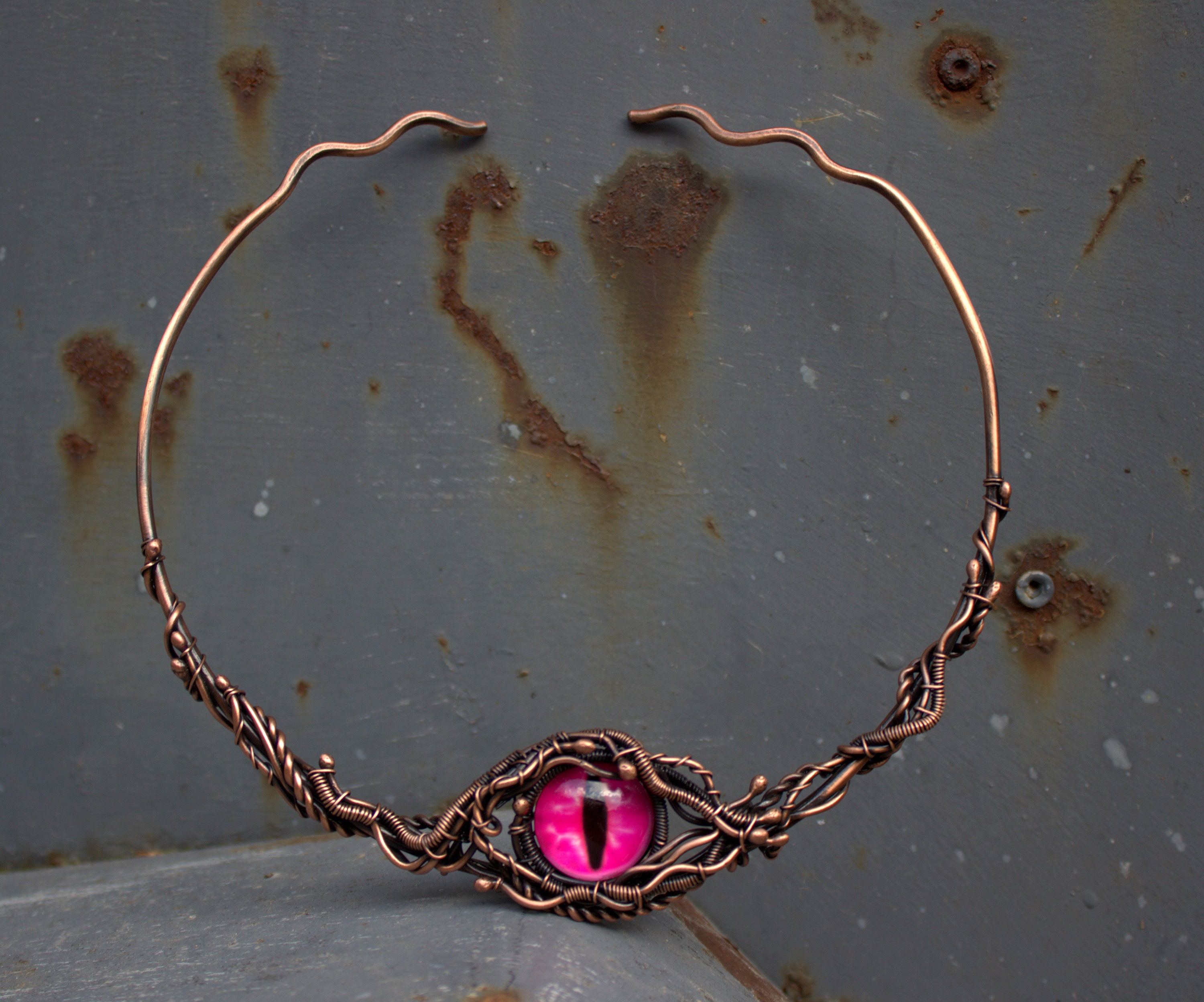 Pink Dragon Eye Necklace Dragon Eye Choker Dragon Eye | Etsy