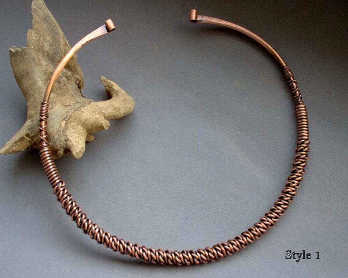 Copper Neck Torc Viking Torc Nordic Torc Torque Necklace - Etsy UK