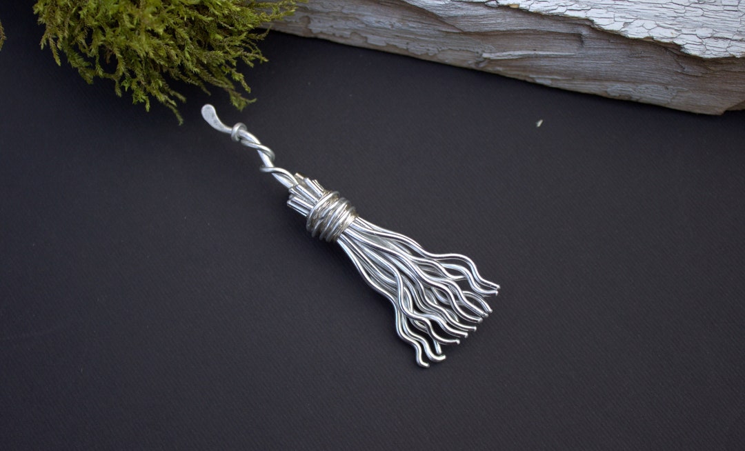 Broom Brooch,silver Witch Broomstick, Witch Jewelry Brooch, Witchcraft ...