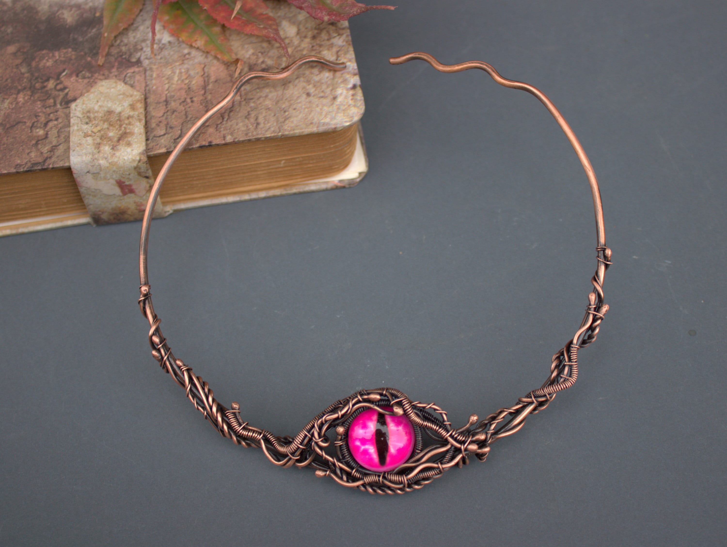 Pink Dragon Eye Necklace Dragon Eye Choker Dragon Eye | Etsy