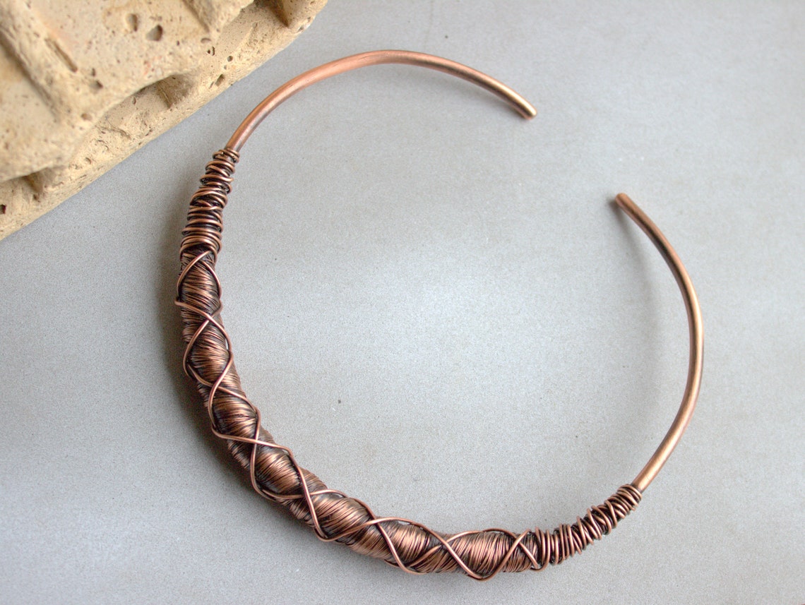 Celtic Knot Torque Viking Necklace Copper Neck Open Choker - Etsy UK