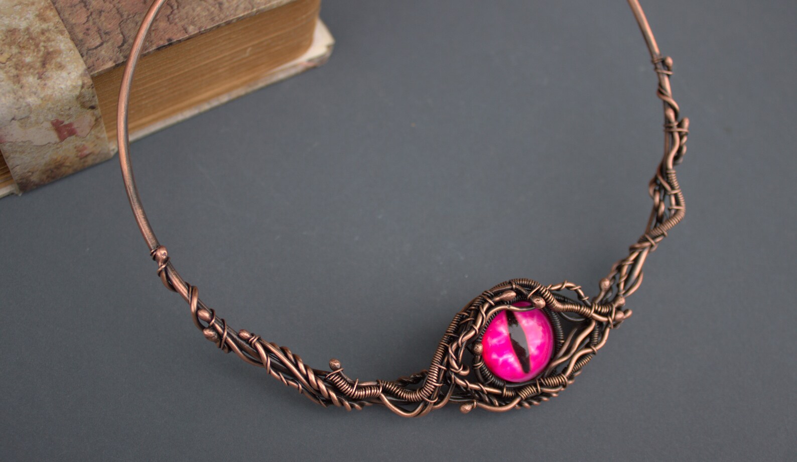 Pink Dragon Eye Necklace Dragon Eye Choker Dragon Eye | Etsy