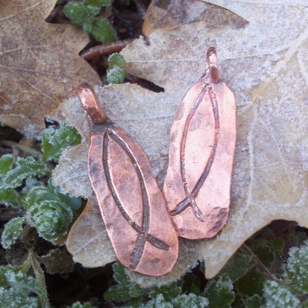 Copper Fish Pendant - Etsy