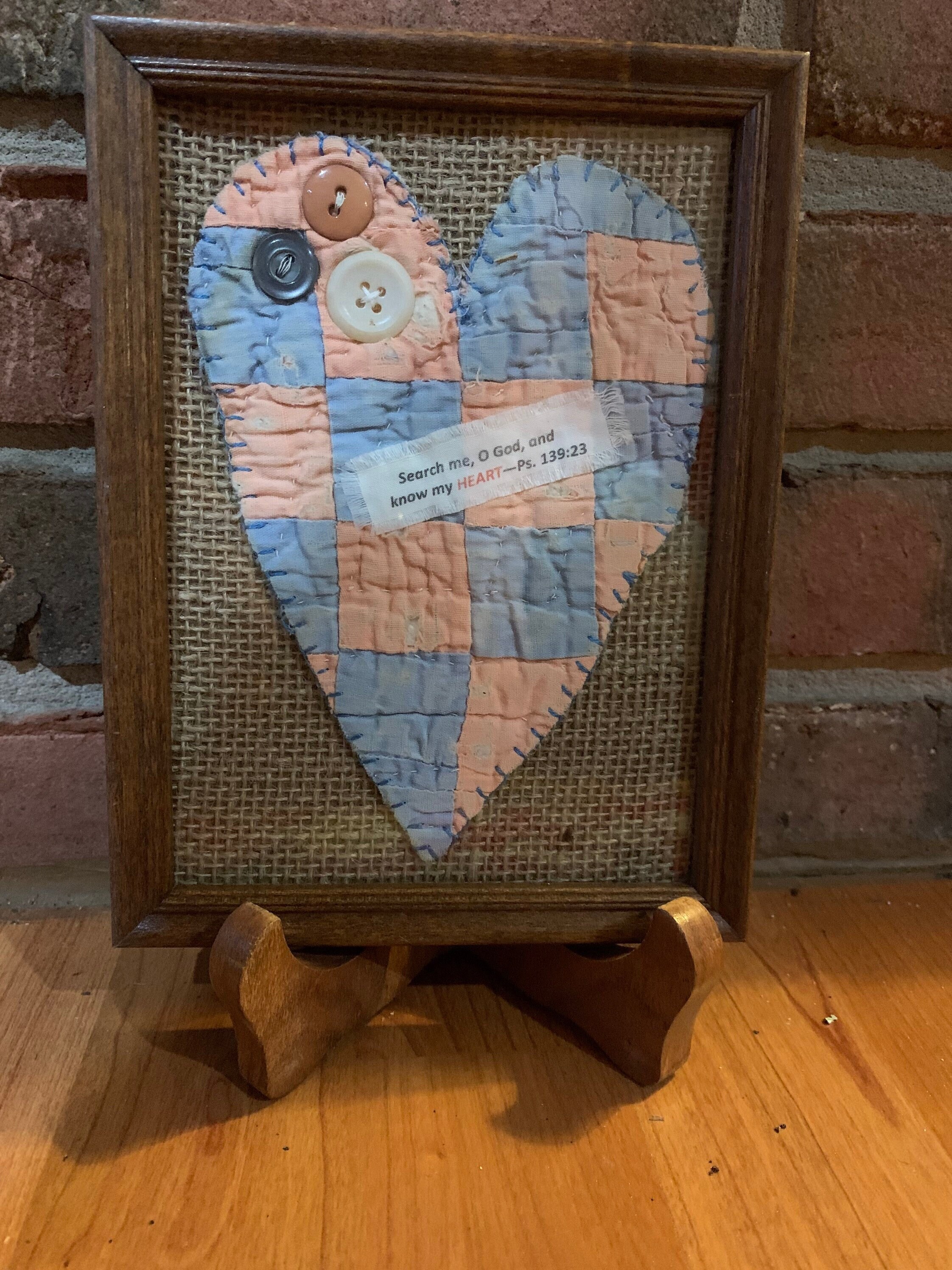 Framed Heart With Scripture - Etsy