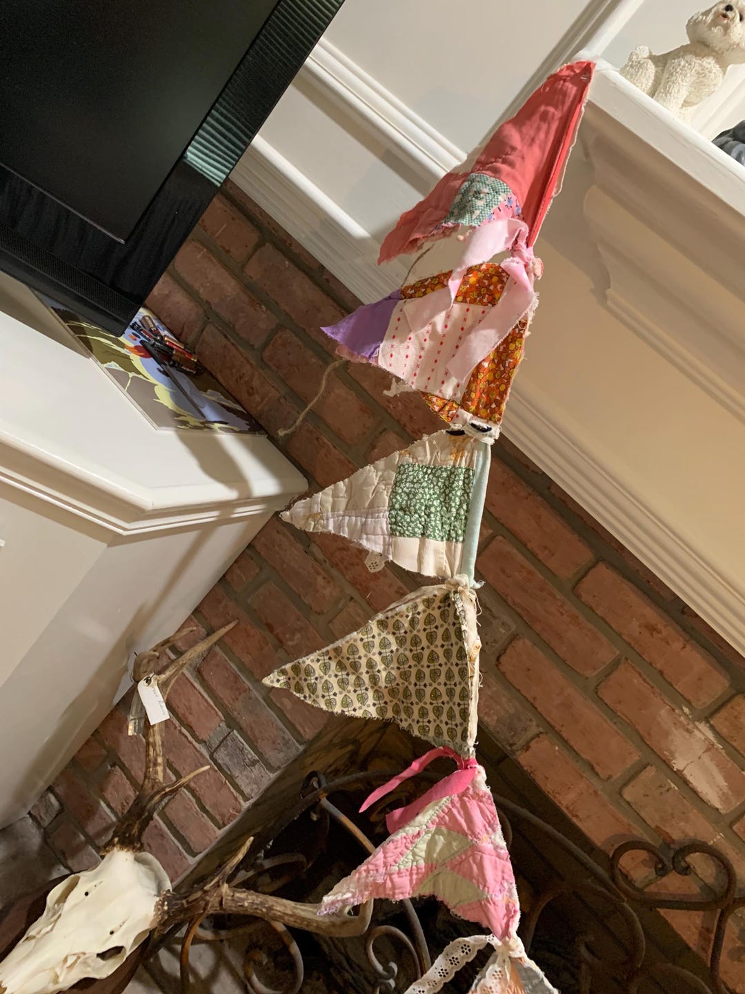 Banner/pennant/ Bunting From Vintage/antique Quilts - Etsy