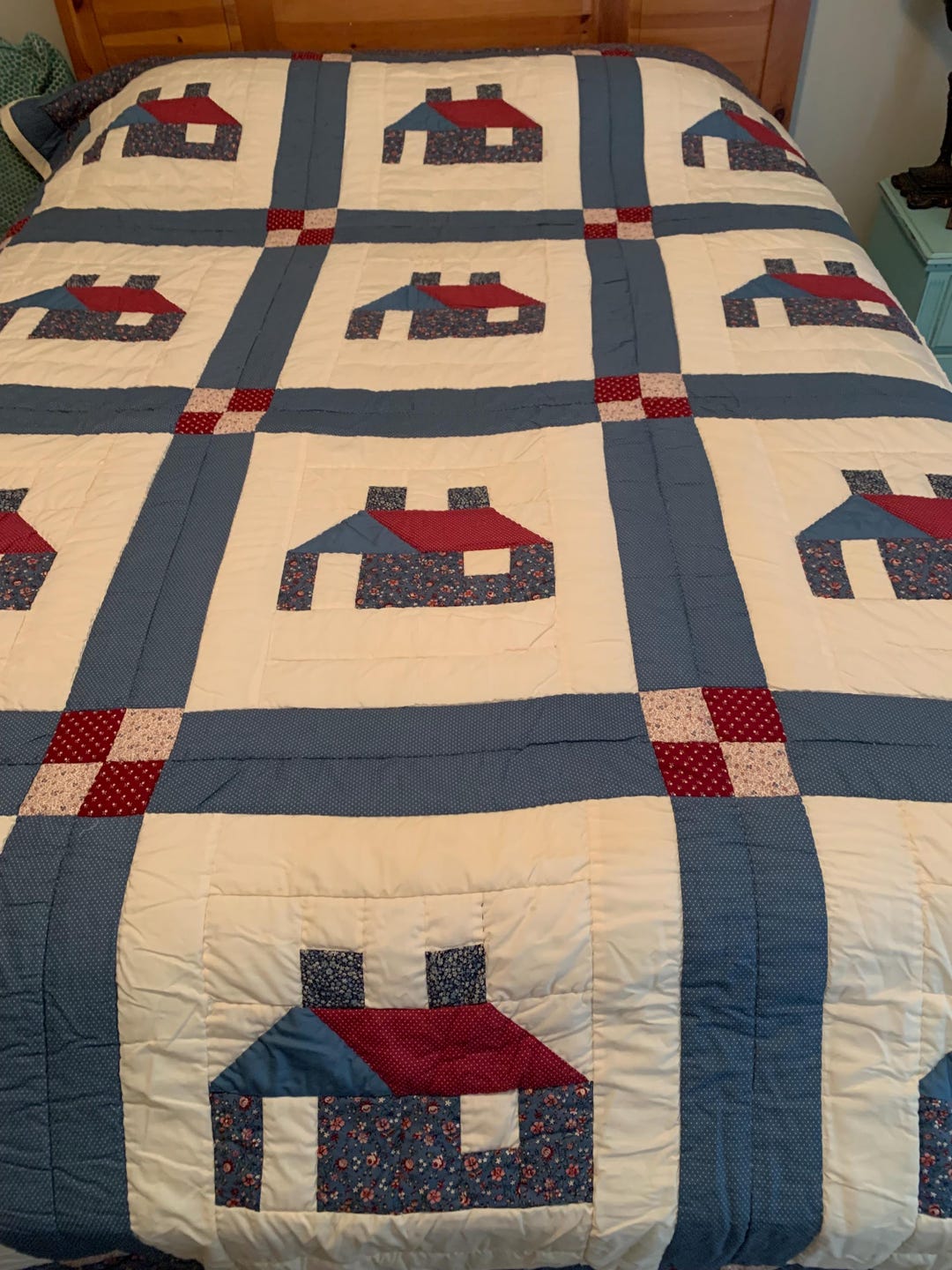 Exquisite Hand Sewn Shaker House Quilt - Etsy