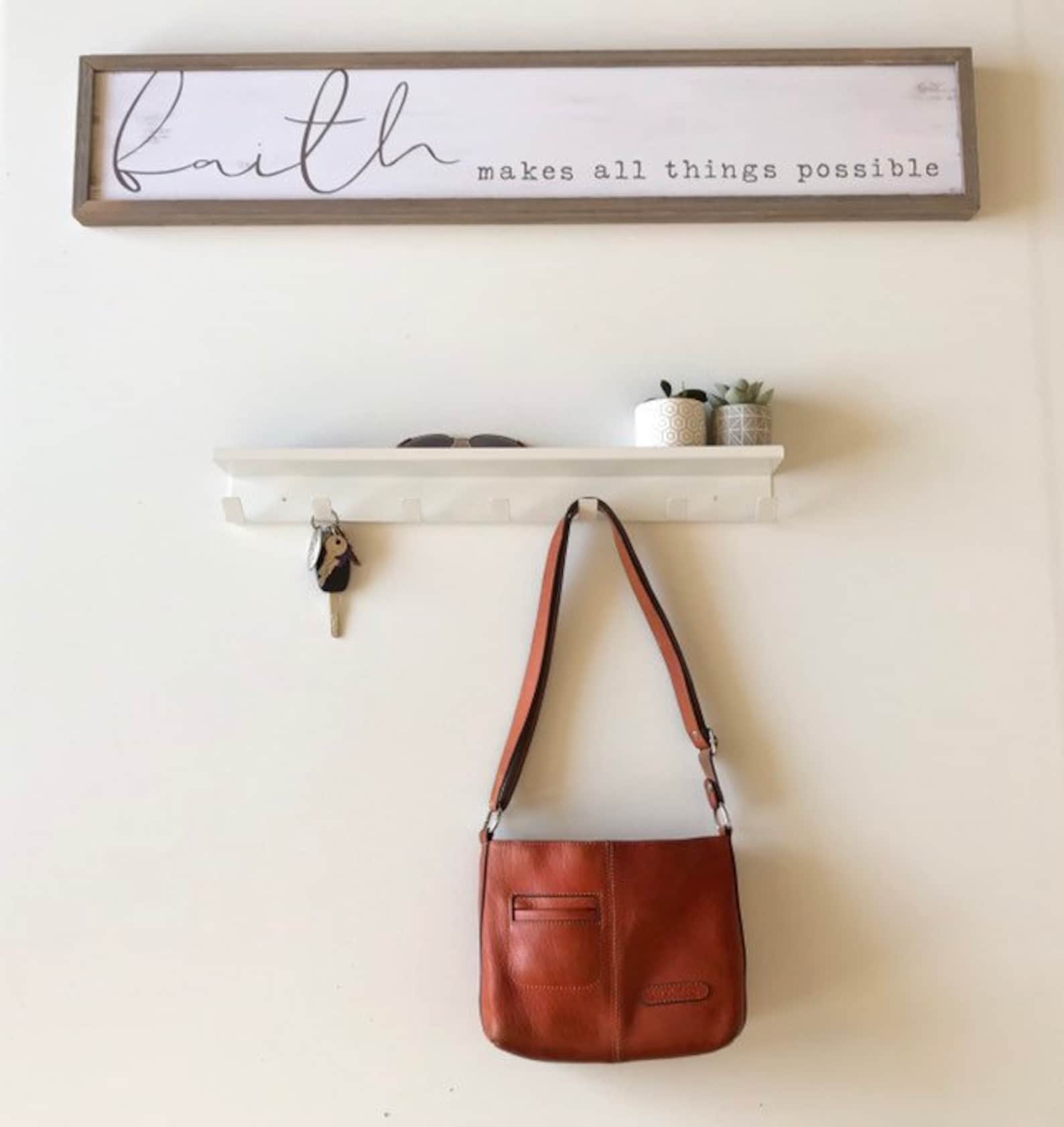 Entryway Organizer Modern Coat Rack Mid Century Key Rack Hall | Etsy