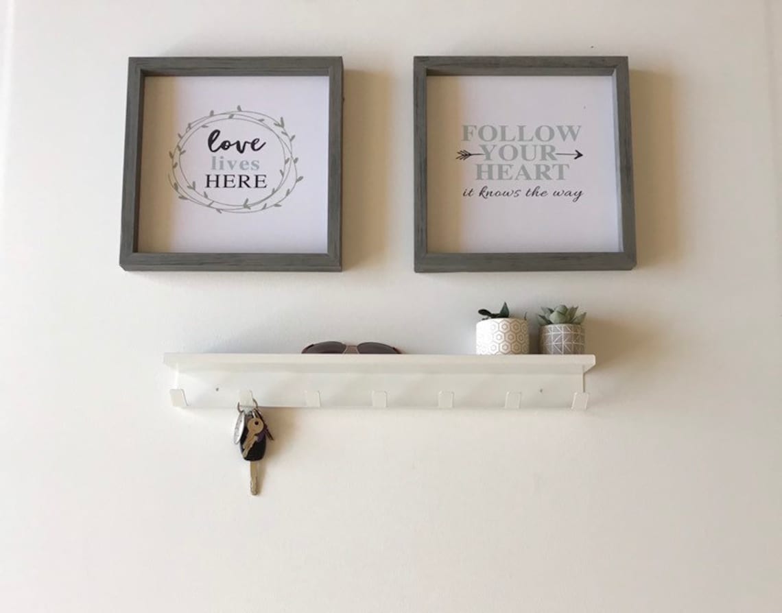 Entryway Organizer Modern Coat Rack Mid Century Key Rack Hall | Etsy