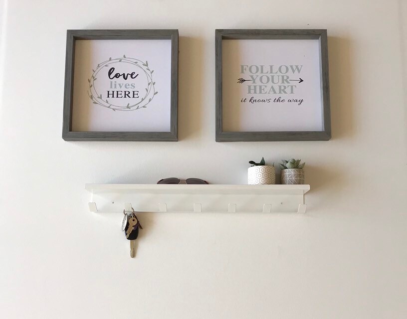 Entryway Organizer Modern Coat Rack Mid Century Key Rack Hall | Etsy