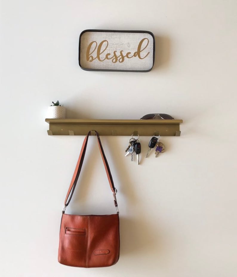 Entryway Organizer Modern Coat Rack Mid Century Key Rack Hall | Etsy