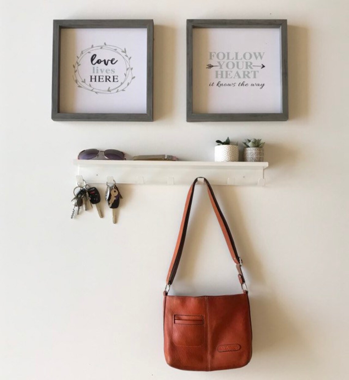 Entryway Organizer Modern Coat Rack Mid Century Key Rack Hall | Etsy